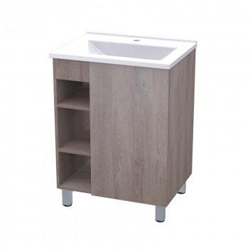 LATINO 600 FLOOR UNIT - MADURA OAK (No Basin) - Bathroom Shop