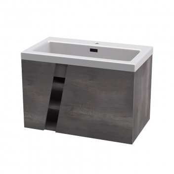 TOPAZ 800 WALL HUNG UNIT - AGED STONE - Bathroom Shop